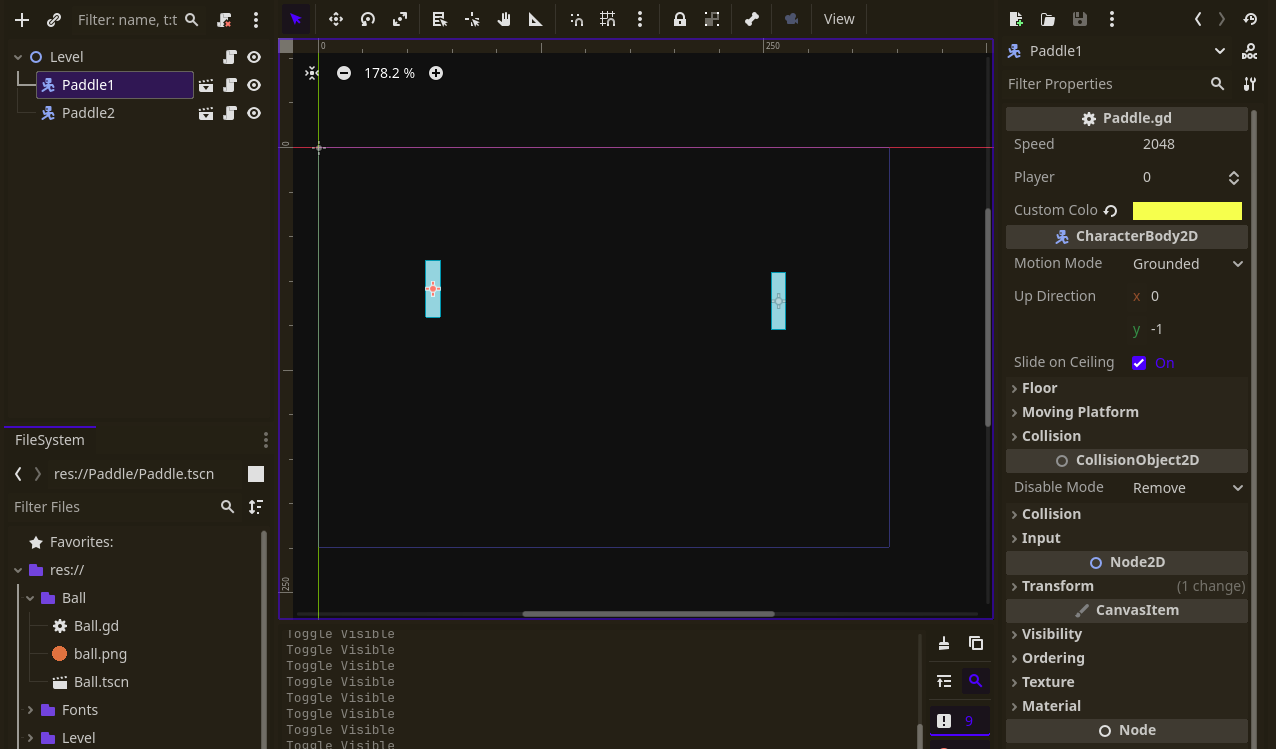 Make Pong Game in Godot | gameidea