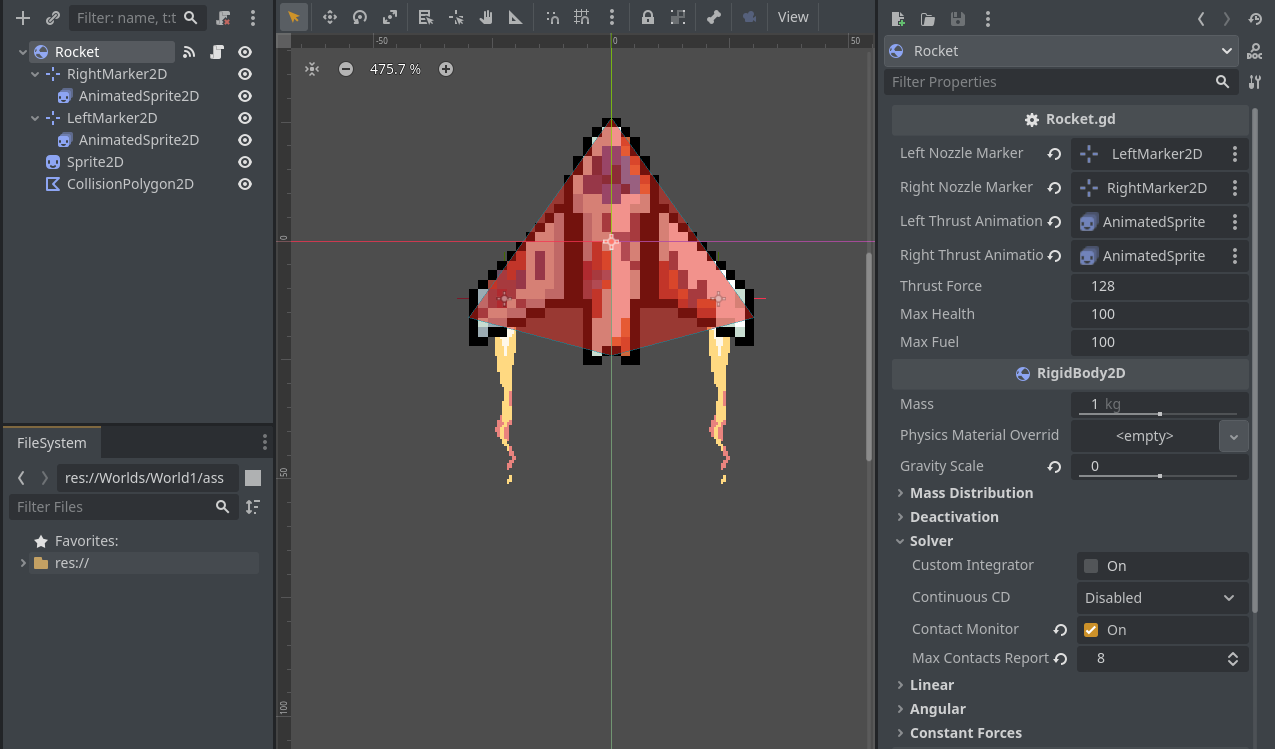 Making a Spaceship with Thrusters (Physics) | gameidea