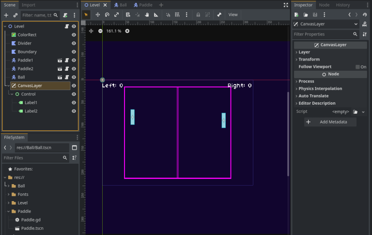 Make Pong Game in Godot | gameidea
